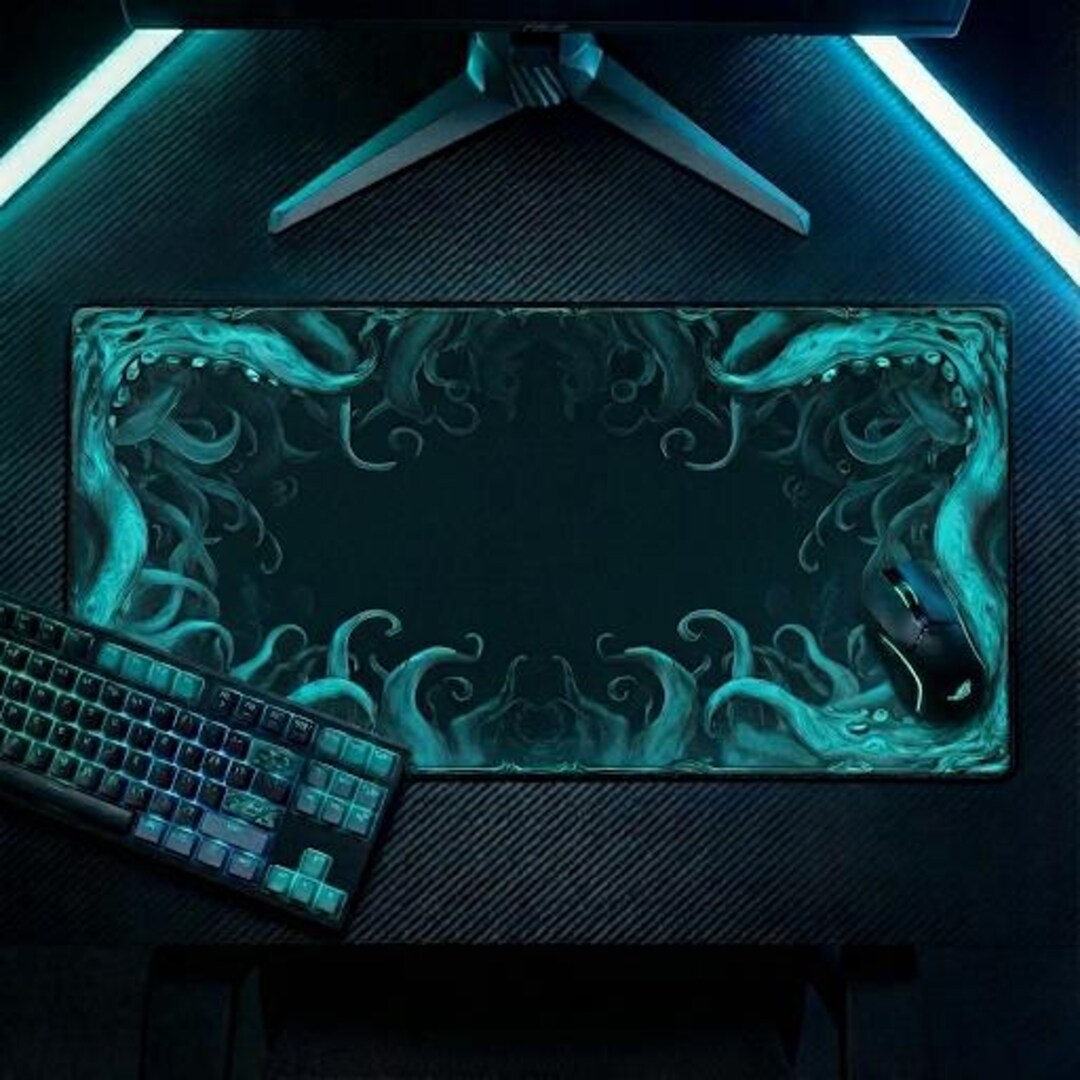Eldritch Tentacle Desk Mat, Deep Sea Horror Gaming Keyboard Pad - Etsy