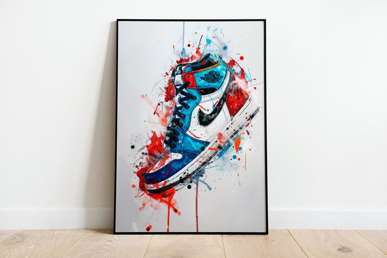 Nike Print, Jordan Sneaker Poster, Modern Wall Art for Sneakerheads ...
