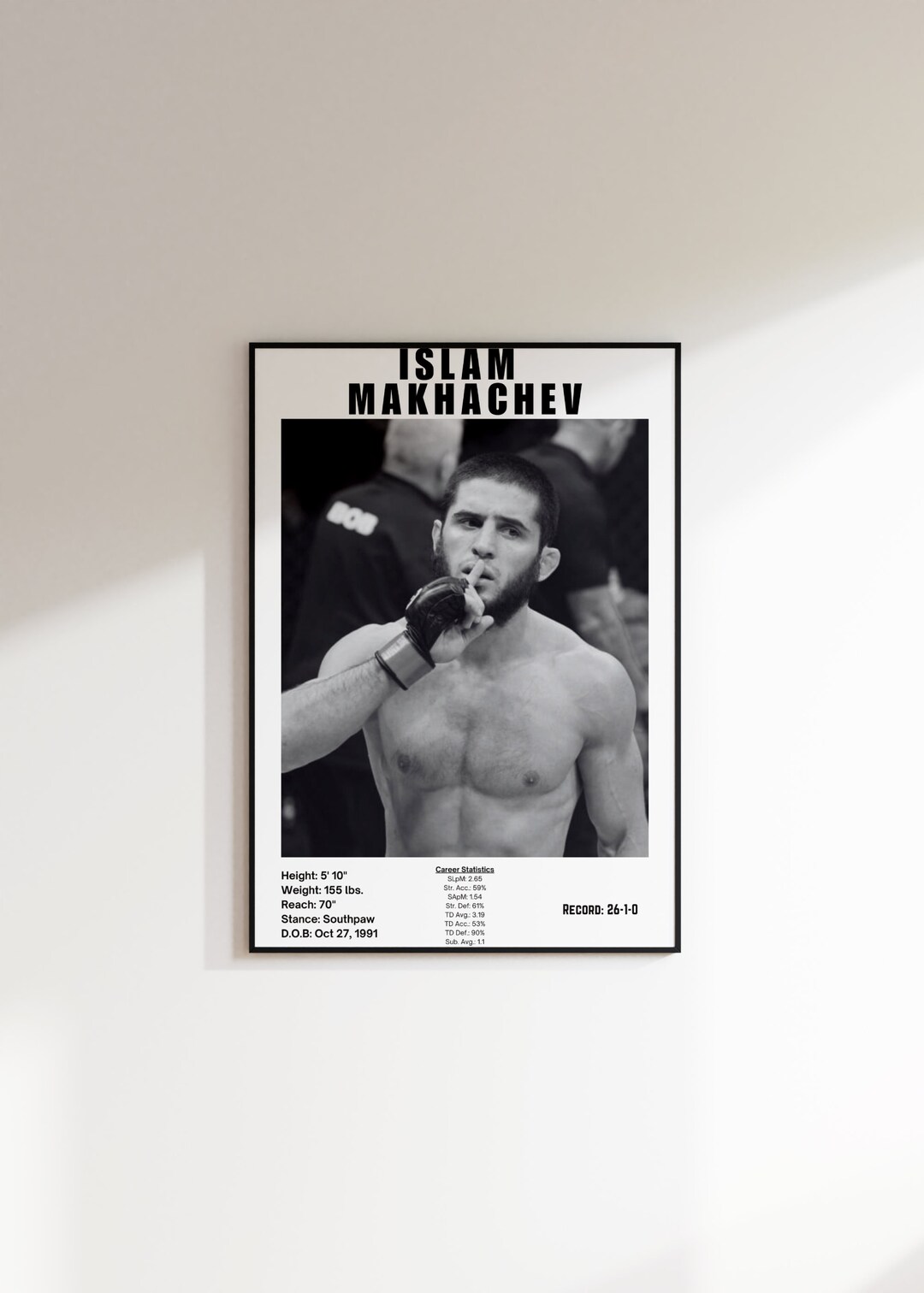 Islam Makhachev UFC Poster, Mma Art, UFC Event Poster,gift for Ufc Fans ...