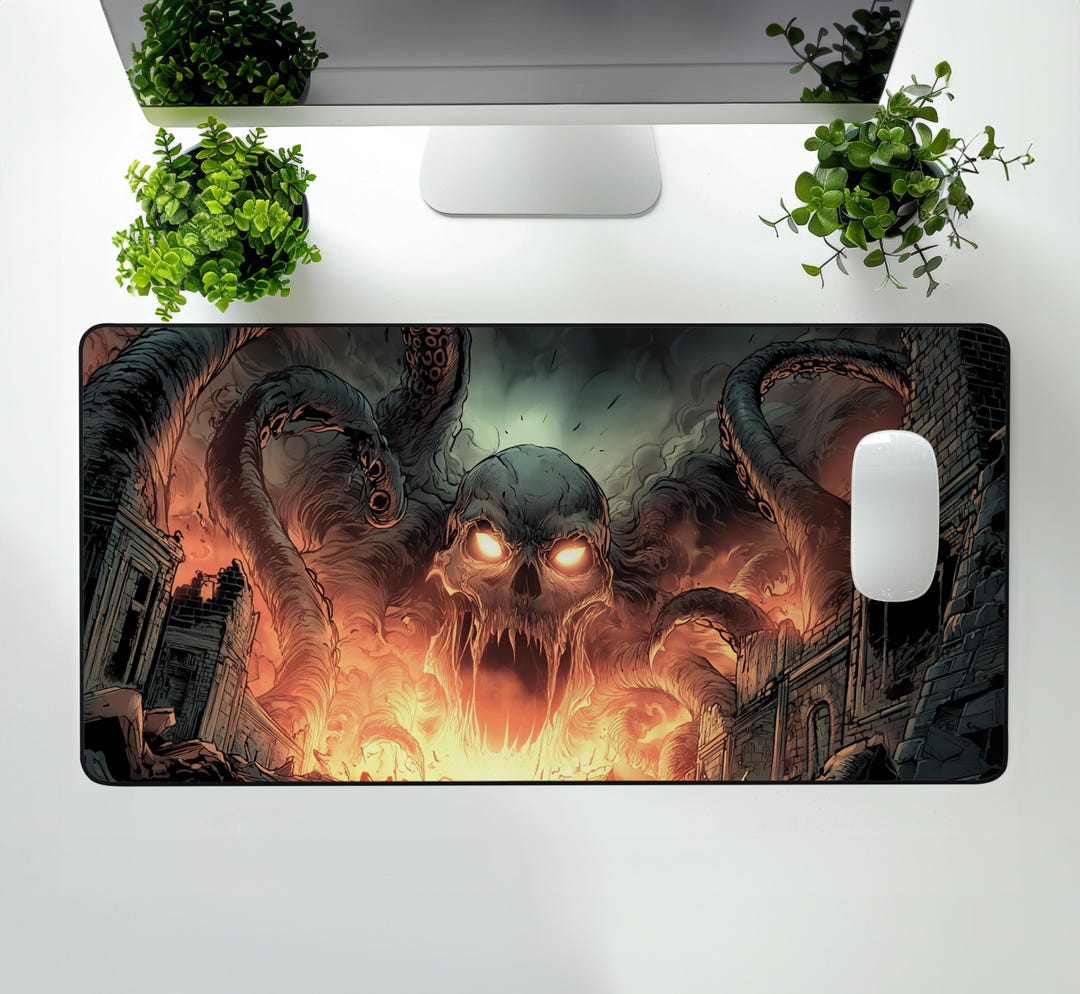 Eldritch Horror Desk Mat, Tentacle Skull, Dark Fantasy Artwork - Etsy