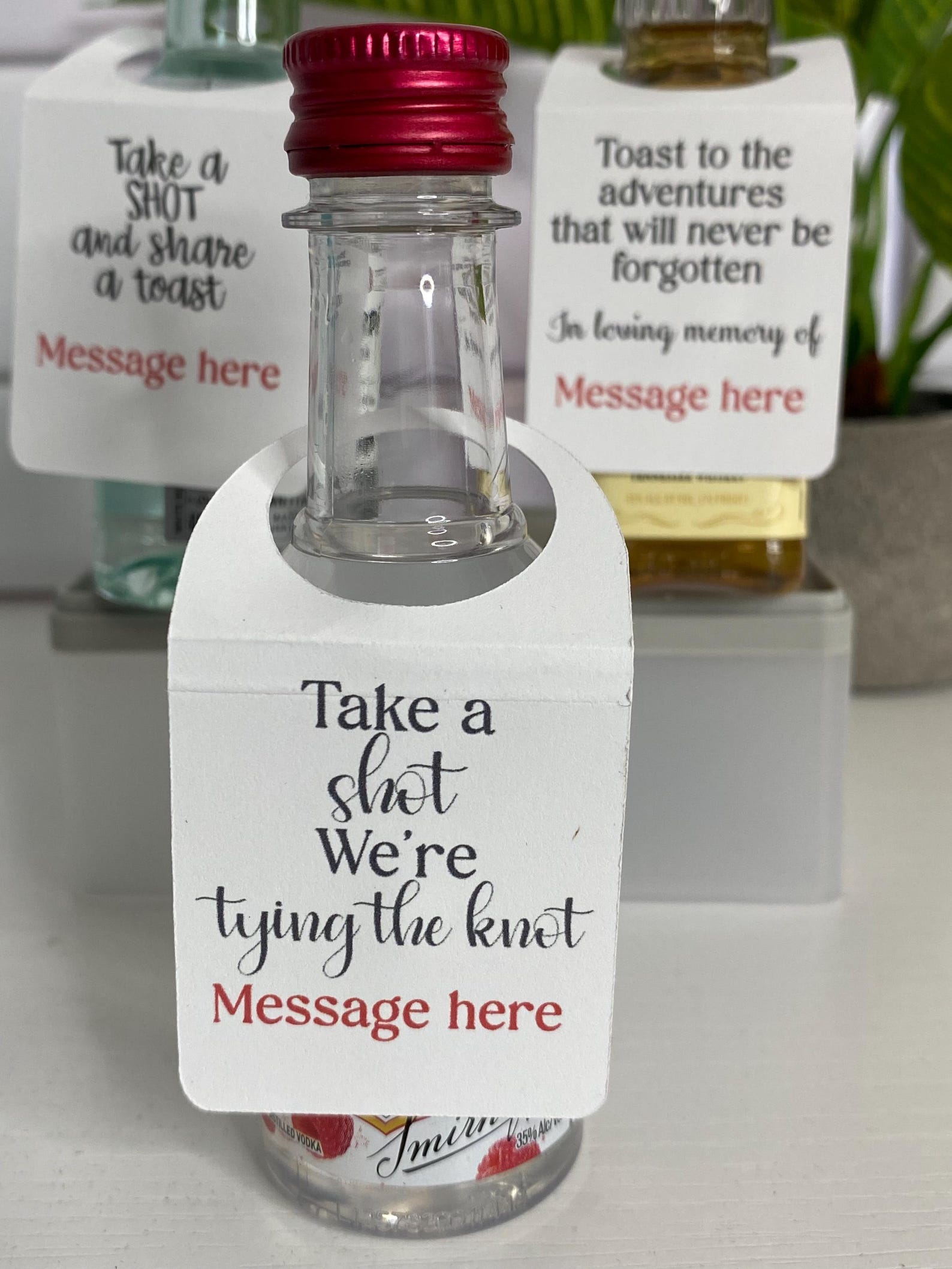 Miniature Alcohol Bottle Tags Mini Liquor Personalized Adults Party ...