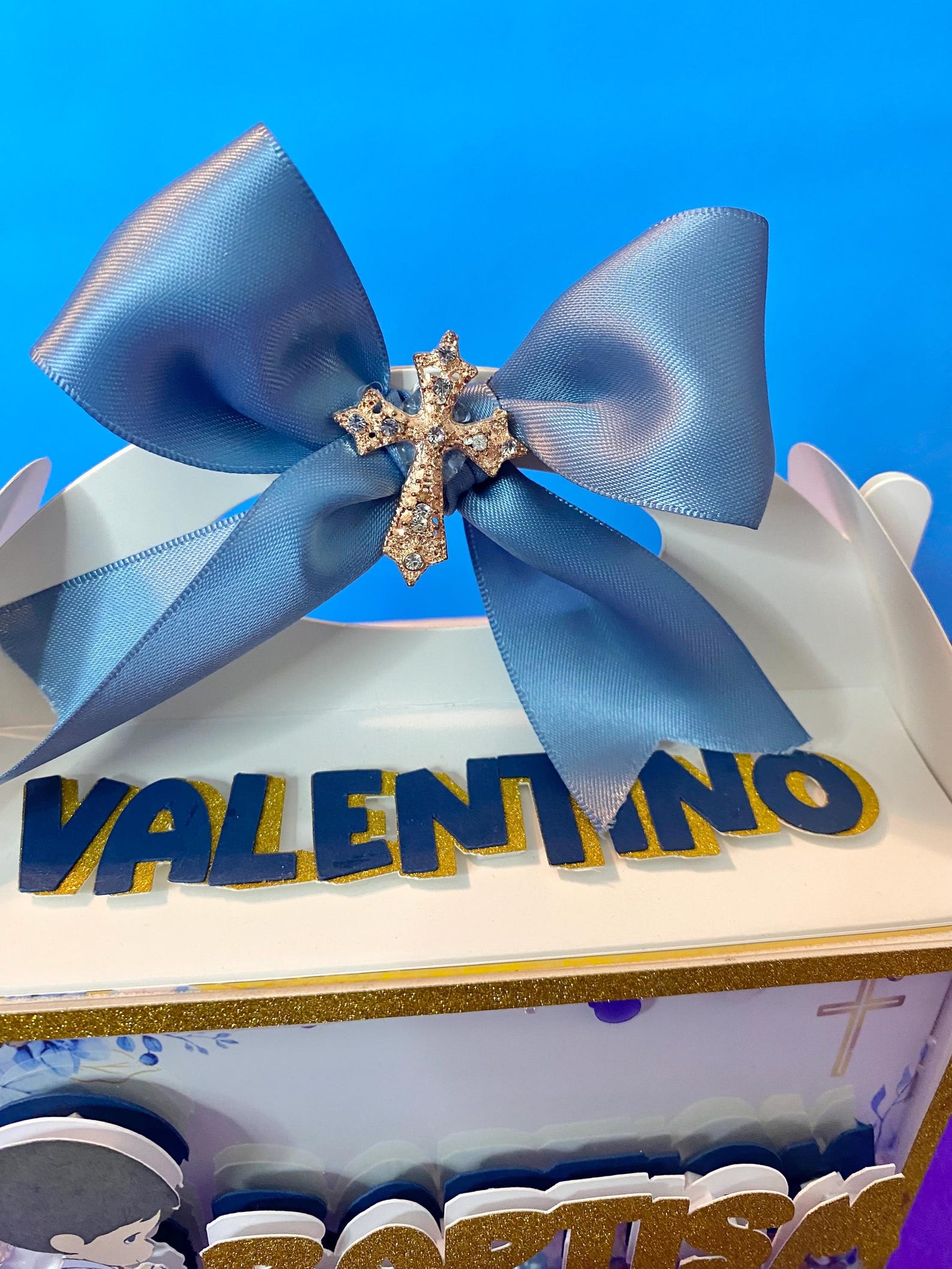 Baptism Gable Box Mi Bautizo Party Favor First Communion Theme ...