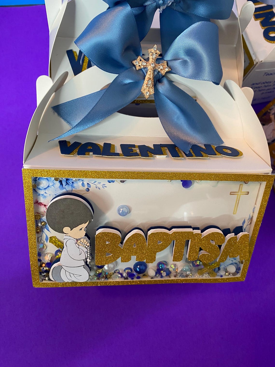 Baptism Gable Box Mi Bautizo Party Favor First Communion Theme ...