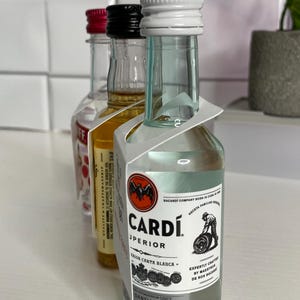 Miniature Alcohol Bottle Tags Mini Liquor Personalized Adults Party ...