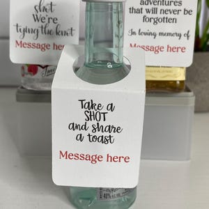 Miniature Alcohol Bottle Tags Mini Liquor Personalized Adults Party ...