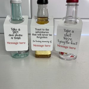 Miniature Alcohol Bottle Tags Mini Liquor Personalized Adults Party ...