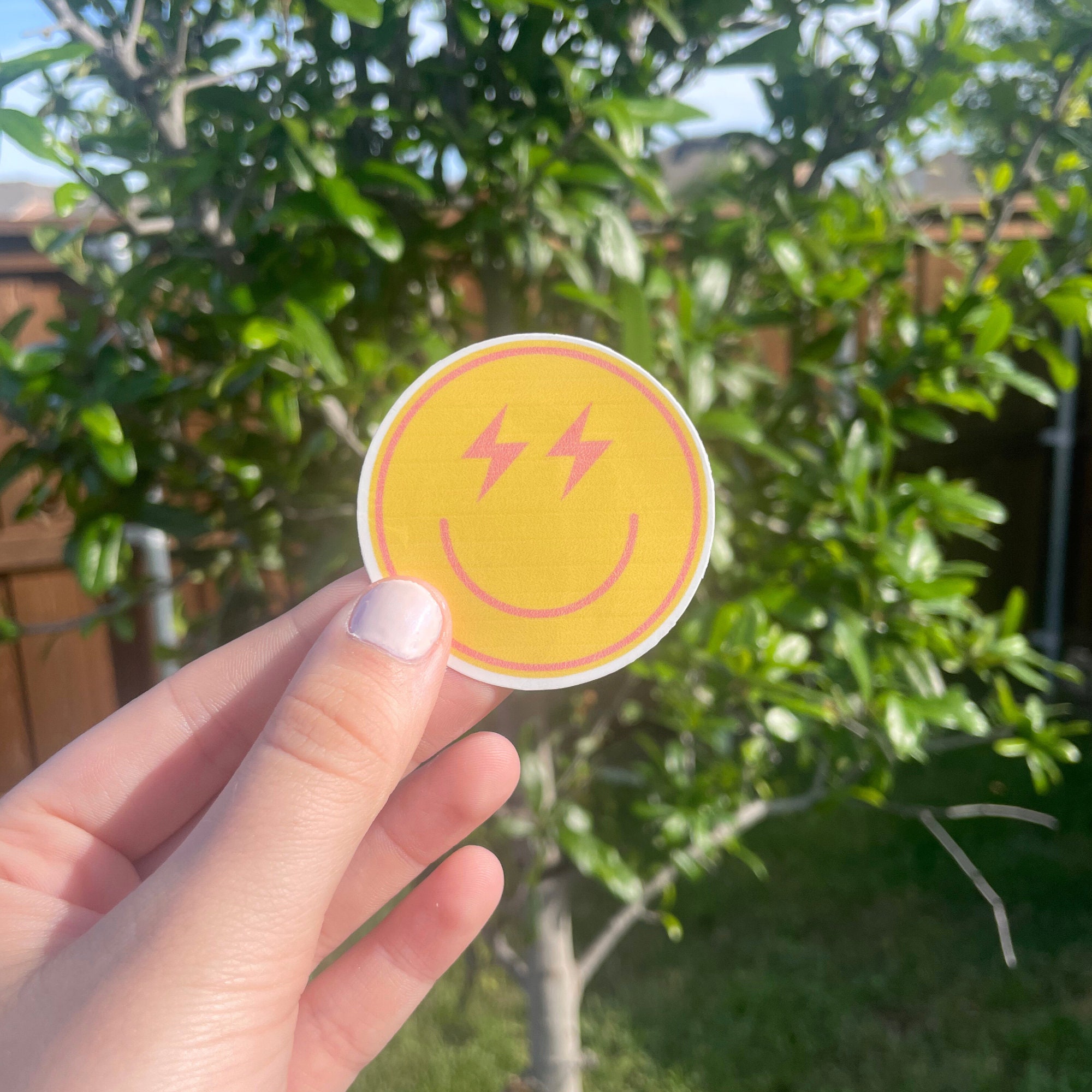 Preppy Smiley Face Sticker - Etsy
