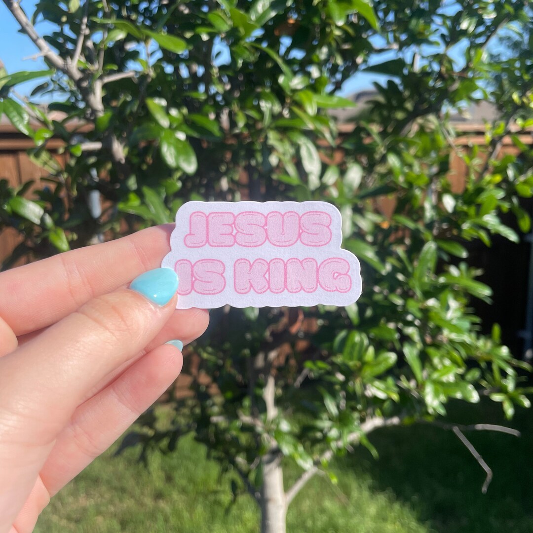 JESUS IS KING Sticker - Etsy