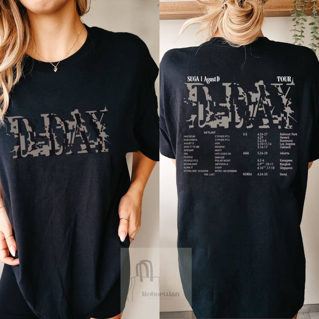 Agust D D Day Tour Shirt, SUGA D Day Album Setlist Sweatshirt, Agust D ...