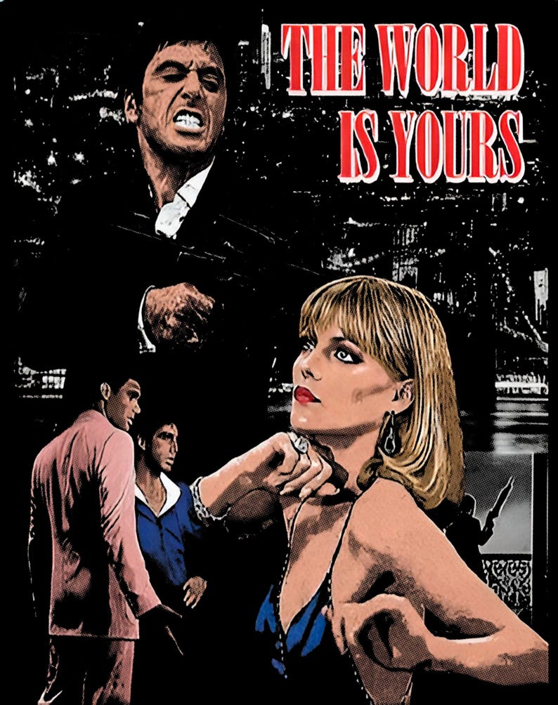 SCARFACE TONY MONTANA Dtf Png Halftone Design Digital Screen Printing ...