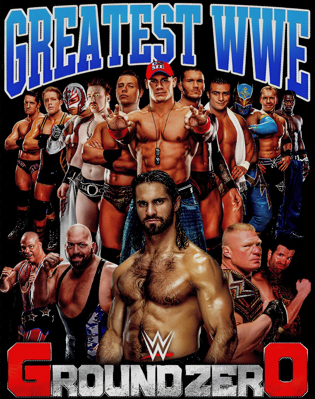 WWE Design Dtf Png Halftone Design Digital Screen Printing Poster ...