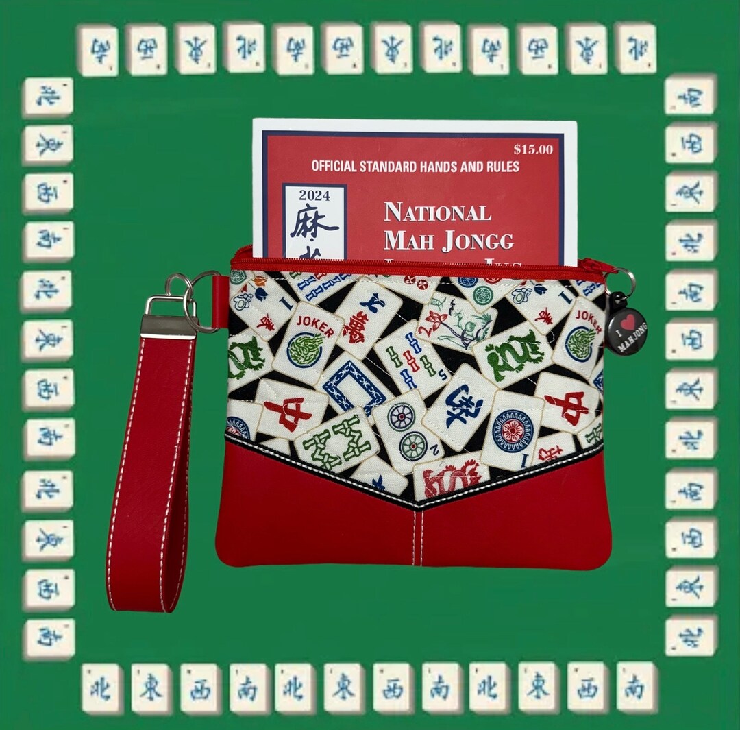 Mahjong Card Zipper Pouch - Etsy Australia