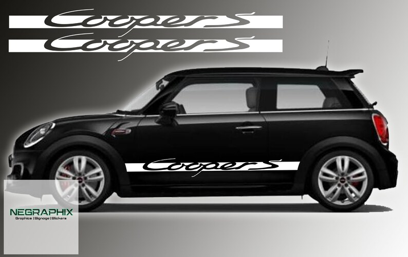 NE Graphix Vinyl Side Stripes Graphics Kit for Mini Cooper R56 ...