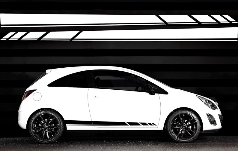 NE Graphix Vinyl Decal Side Stripe Stickers for Vauxhall Corsa ...