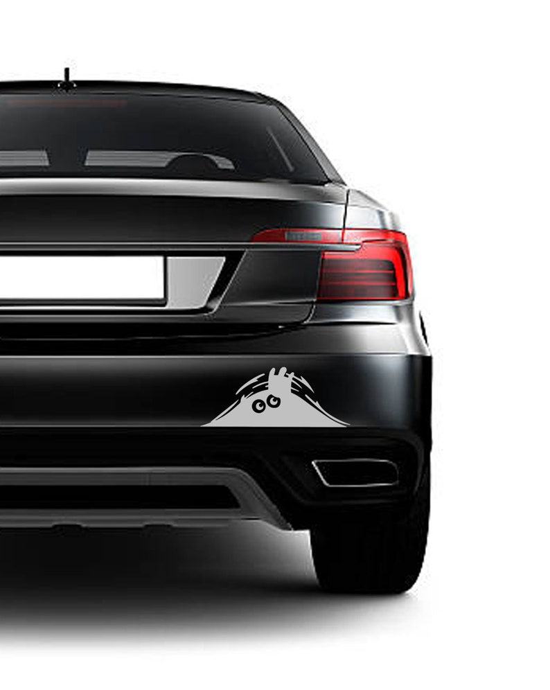 NE Graphix Peeking Monster Bumper Sticker - Etsy