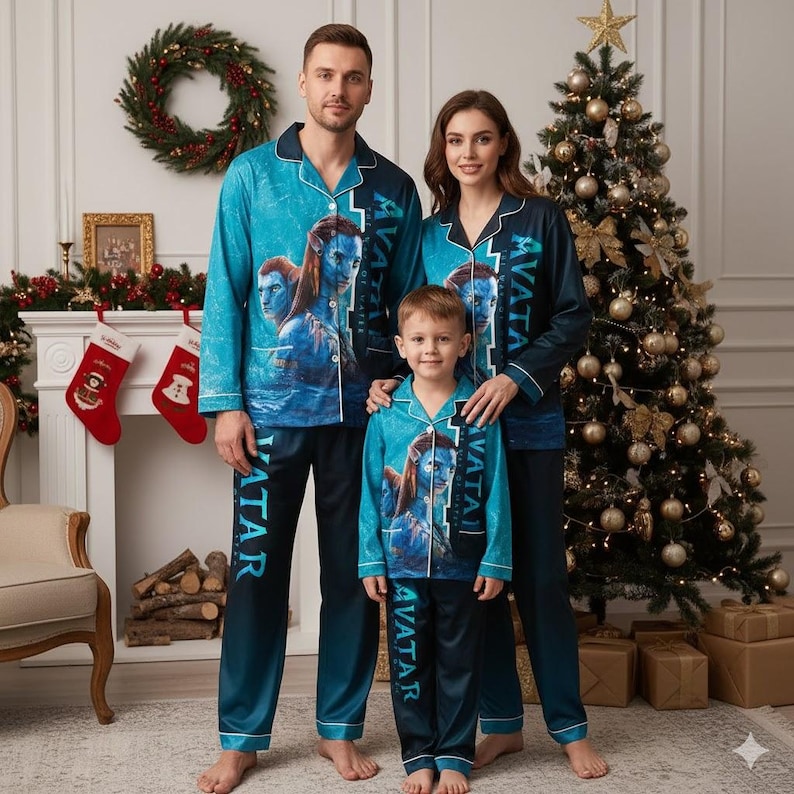 Avatar Pajamas Set, Family Christmas Pajamas, Matching Pajamas, Holiday ...