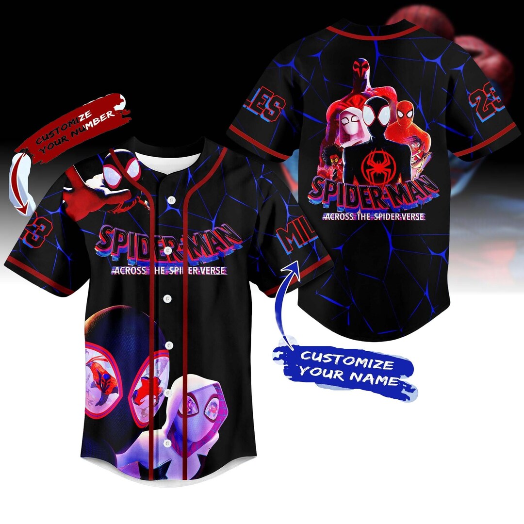 Spiderman Baseball Jersey, Marvel Spidey Jersey for Team, Ghost Spider ...