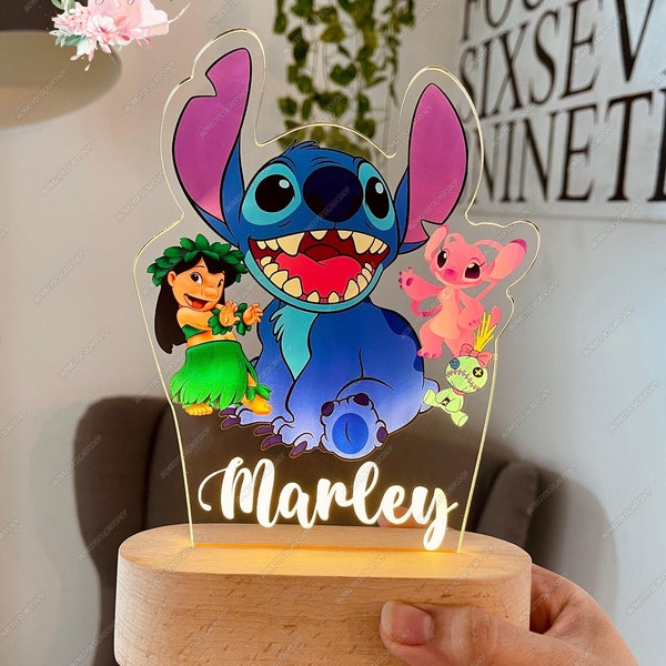 Stitch Wall Name Light - Etsy