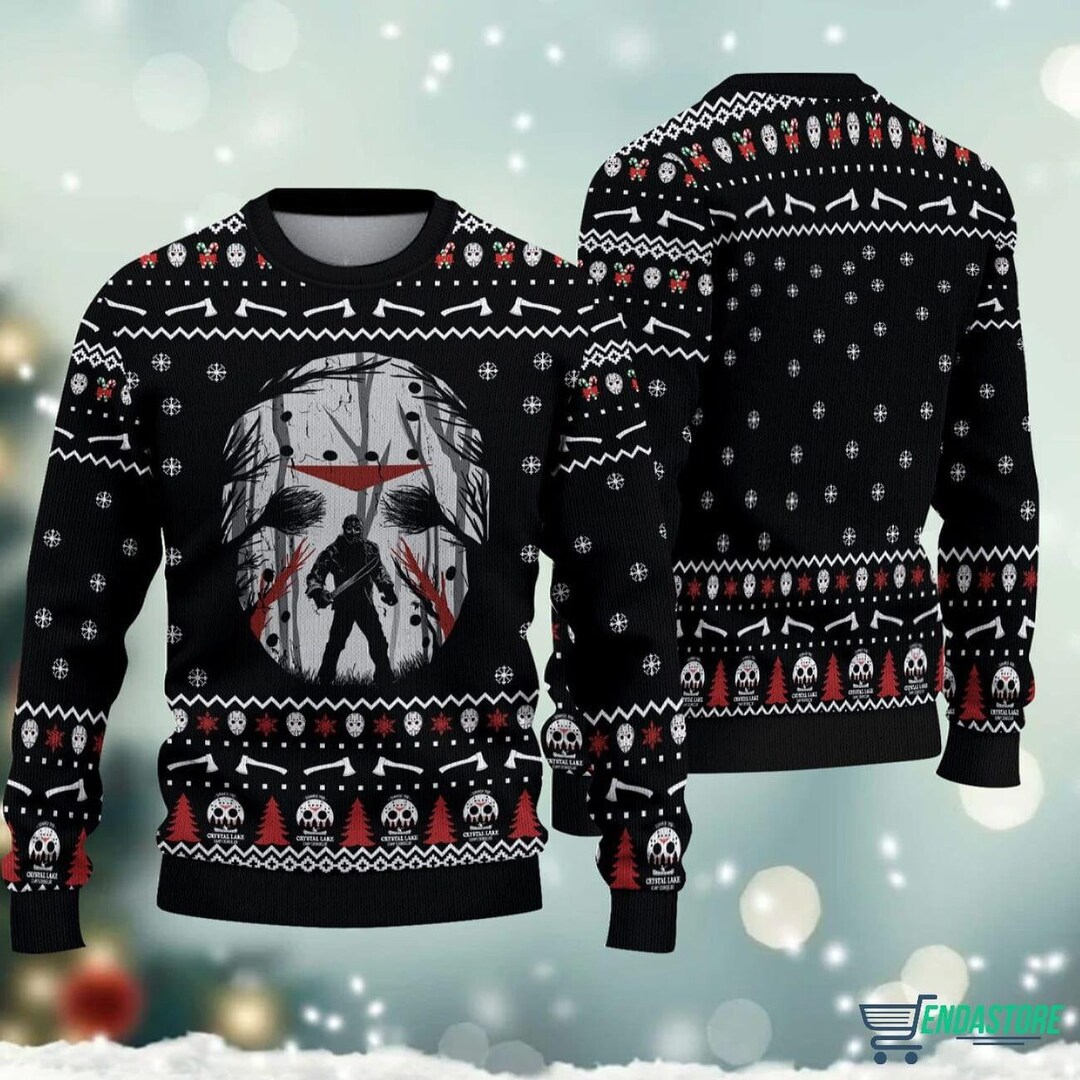 Jason Voorhees Halloween Sweater, Christmas Holiday Sweater, Horror ...