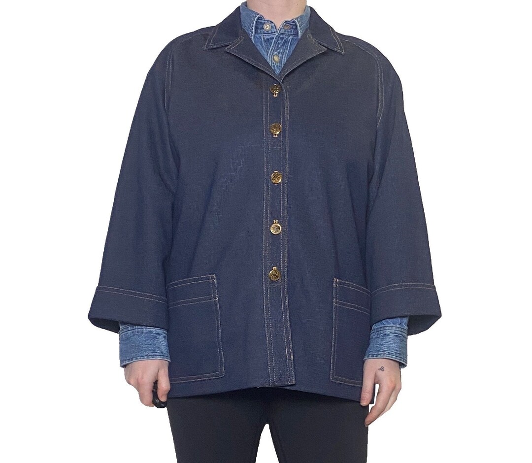 1970s Denim Look Jacket - Etsy