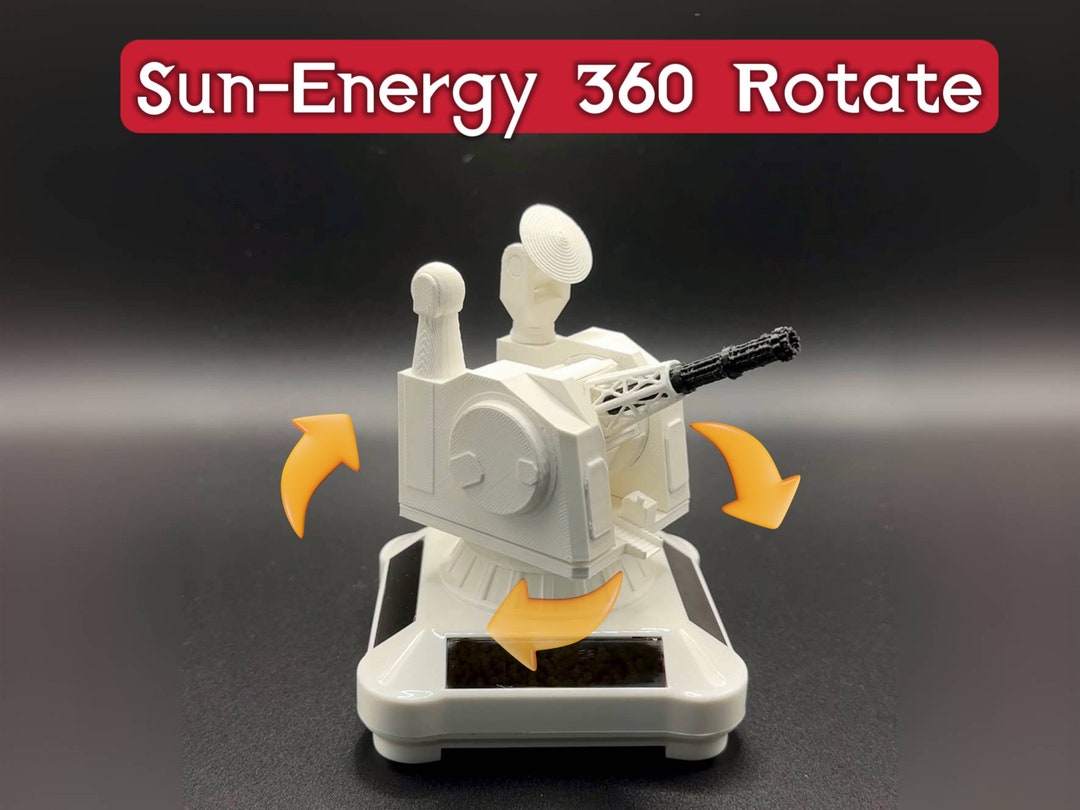 Solar Energy Auto-rotating Anti-aircraft Gun Model, Gift for Men ...