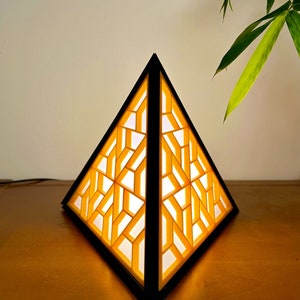 Geometric Pyramid Lamp-modern Desk Decor Light - Etsy