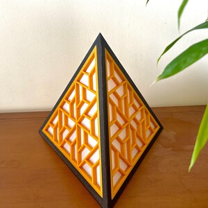 Geometric Pyramid Lamp-modern Desk Decor Light - Etsy