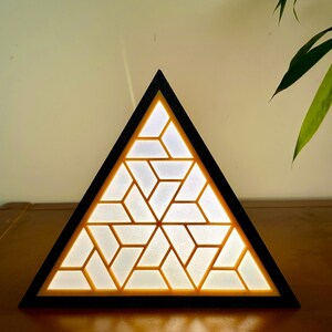 Geometric Pyramid Lamp-modern Desk Decor Light - Etsy