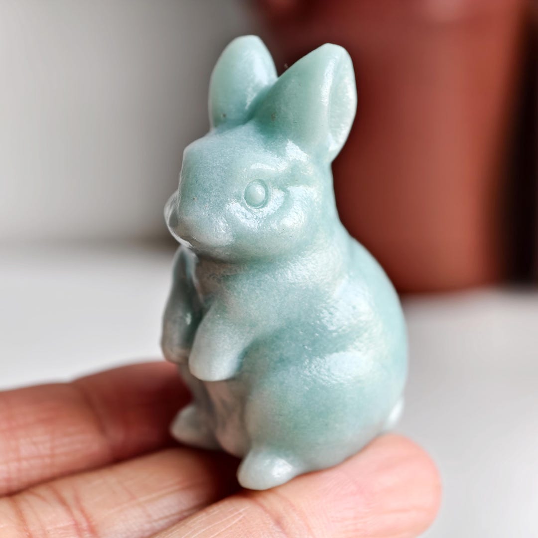 Natural Amazonite Carved Rabbit,crystal Rabbit,rabbit Carving,rabbit ...