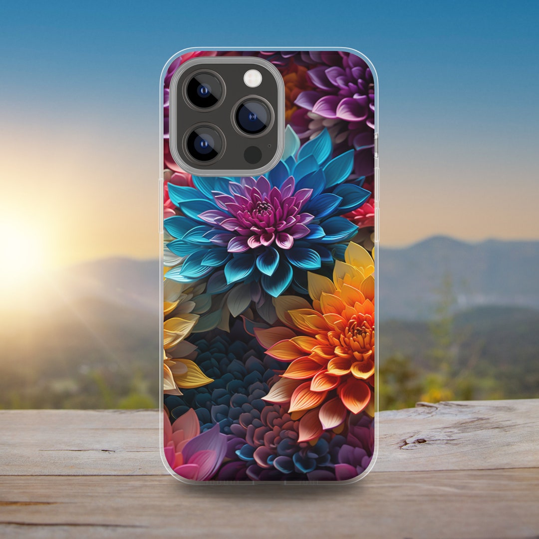 3D Flowers Art Phone Covering, Modern 3D Art Phonecase, Stylish Artful ...