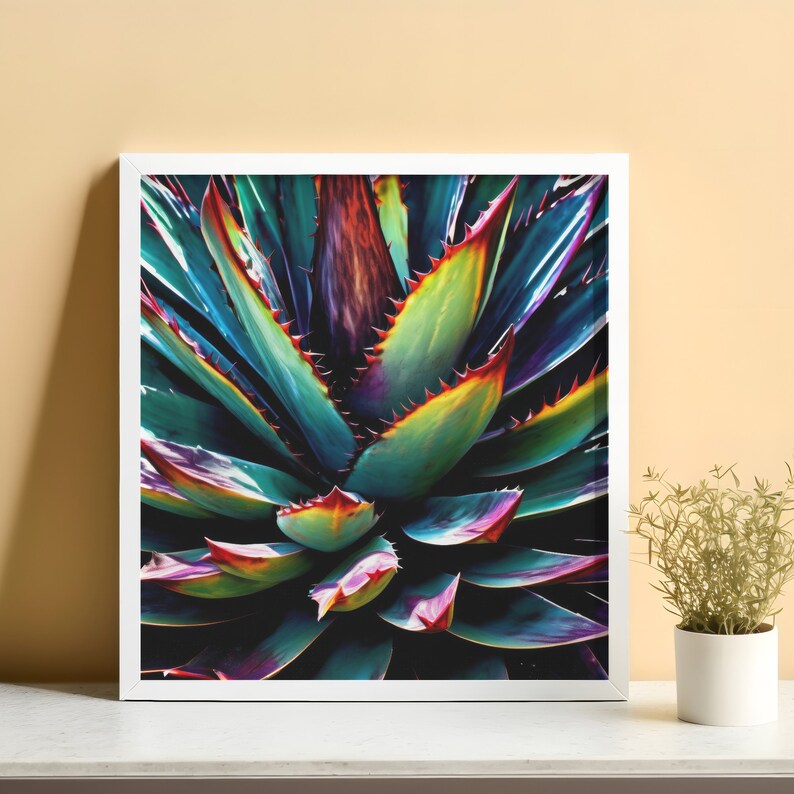 Agave Wall Art | Pack of Abstract Digital Prints | Pastel Tones ...