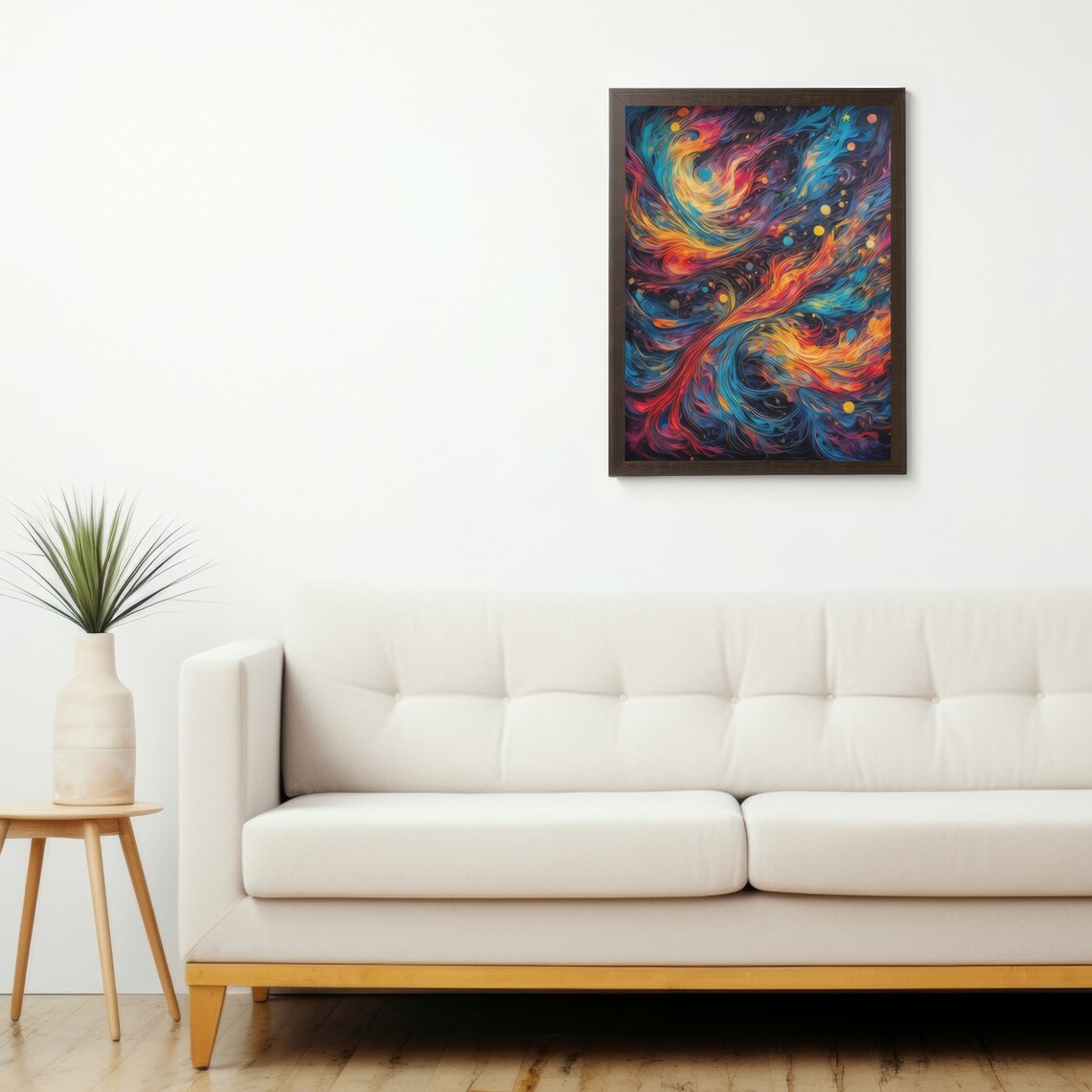 Eccentric Wall Art Abstract Spiral Galaxy Digital Prints Pastel Hues ...