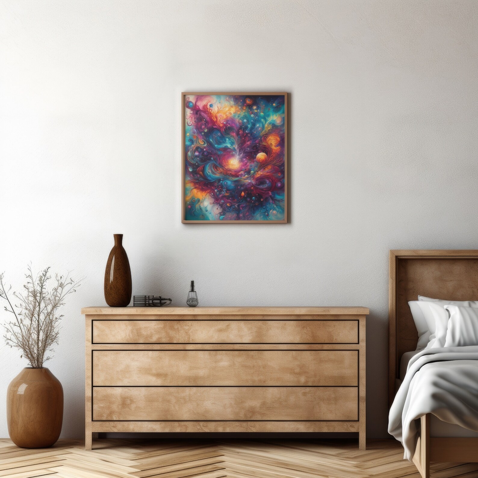 Eccentric Wall Art Abstract Spiral Galaxy Digital Prints Pastel Hues ...