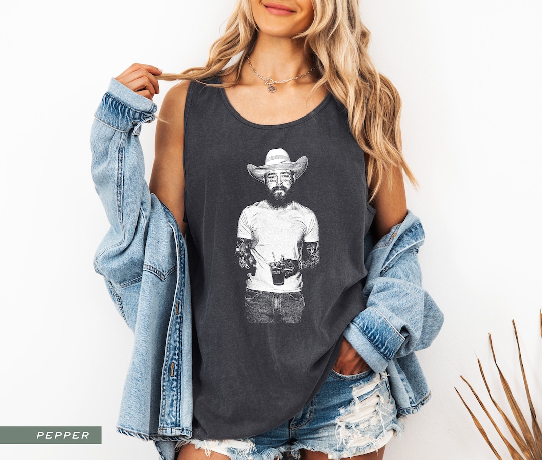Cowboy Post Tank Country Shirt, Post Malone Shirt, Western Graphic Tank ...