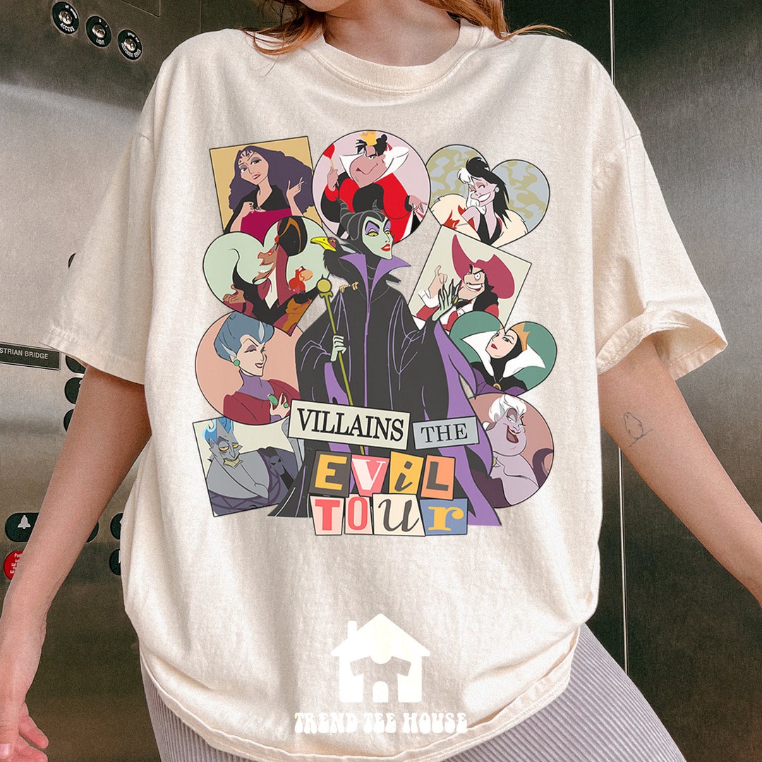 Disney Villains the Evil Tour Comfort Colors® Shirt, Disney Princess ...