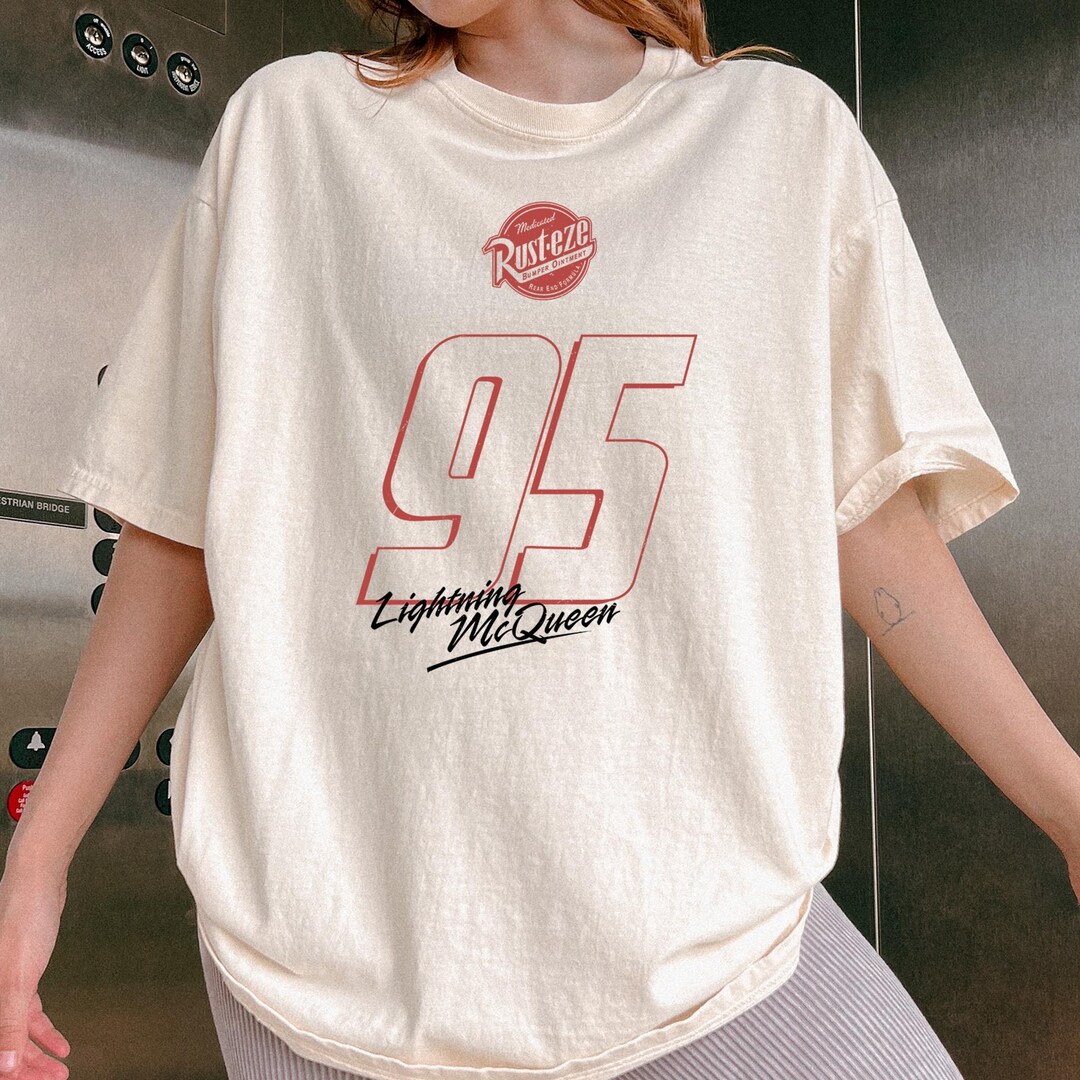 Lightning Mcqueen 95 Shirt – Disney Cars Graphic Tee for Kids and ...
