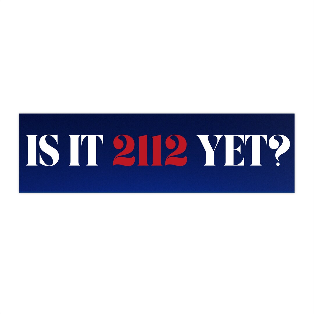 Rush - is It 2112 Yet? Blue and Red Bumper Sticker - Etsy
