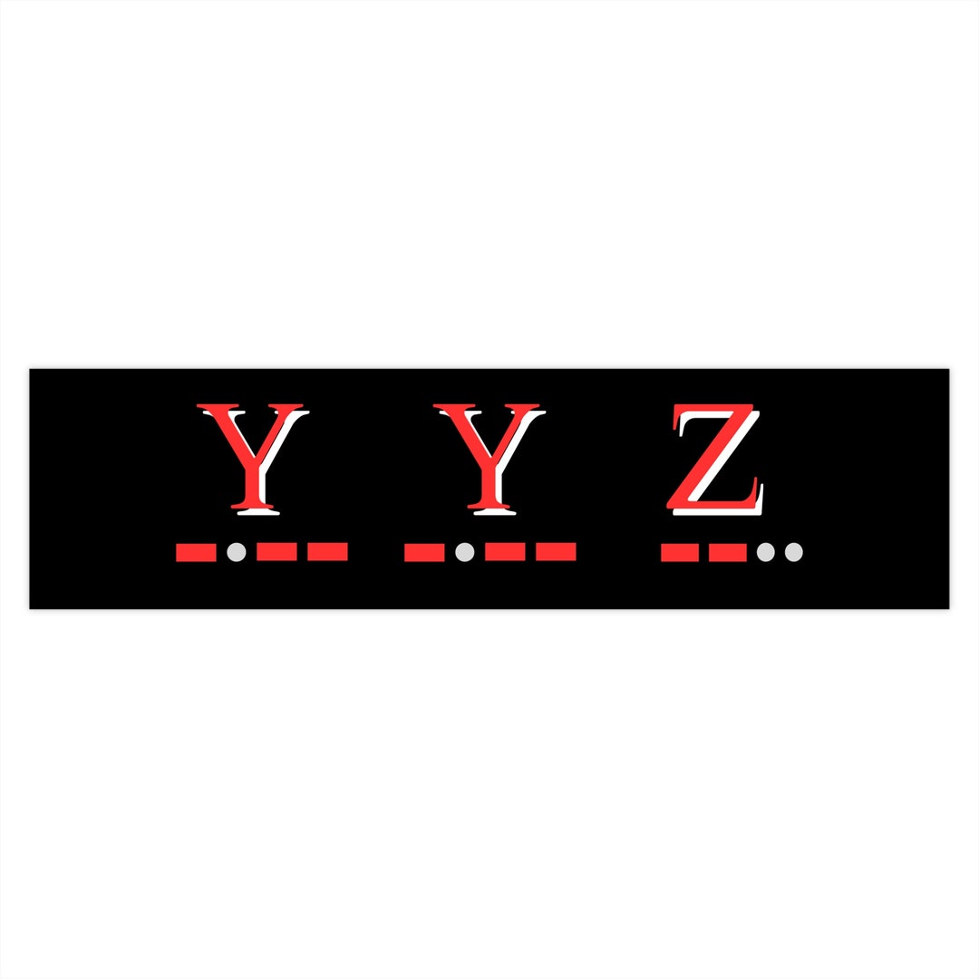 Rush - YYZ Morse Code Black and Red Sticker - Etsy