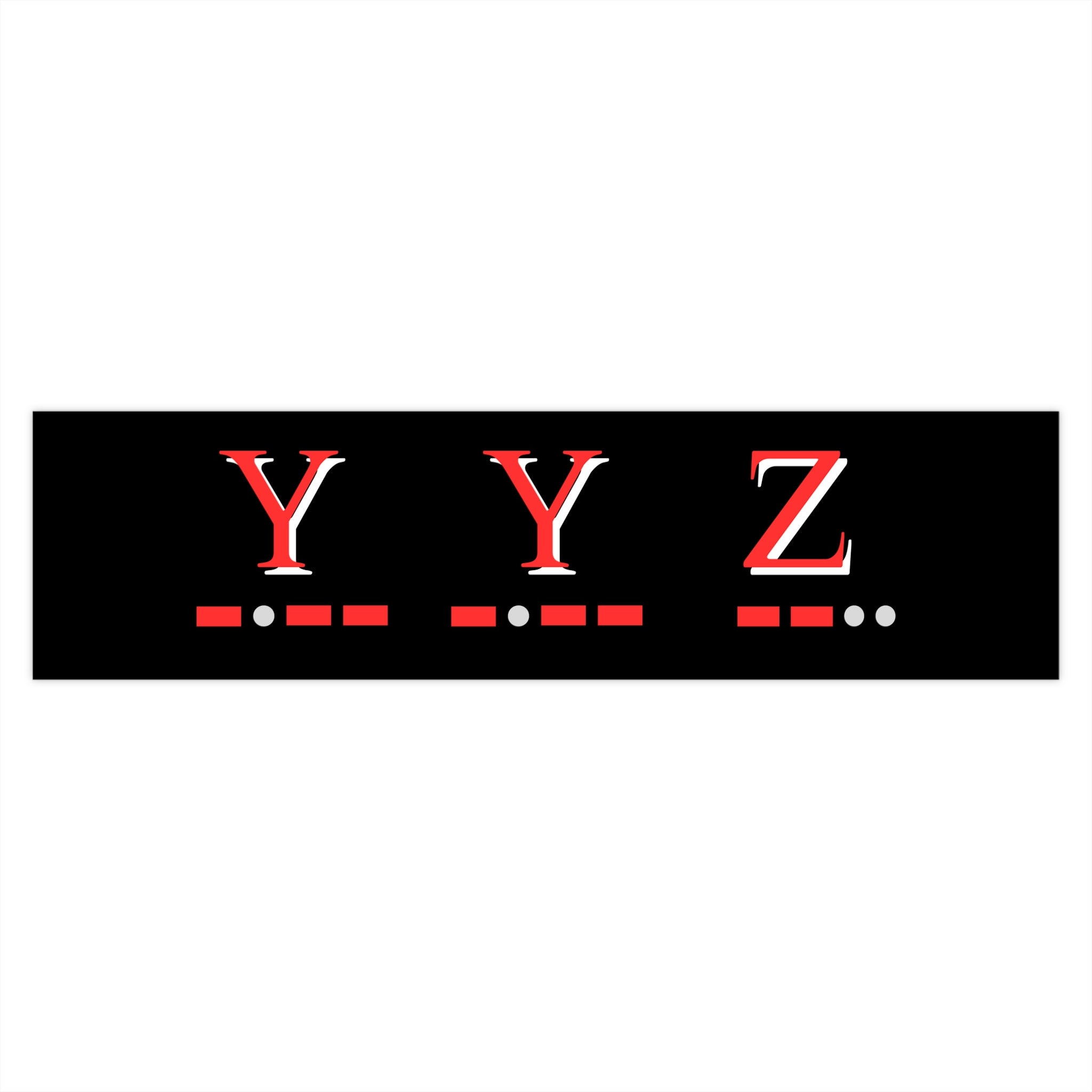 Rush - YYZ Morse Code Black and Red Sticker - Etsy