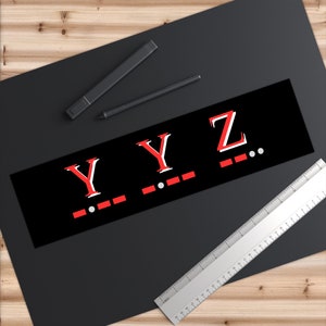Rush - YYZ Morse Code Black and Red Sticker - Etsy
