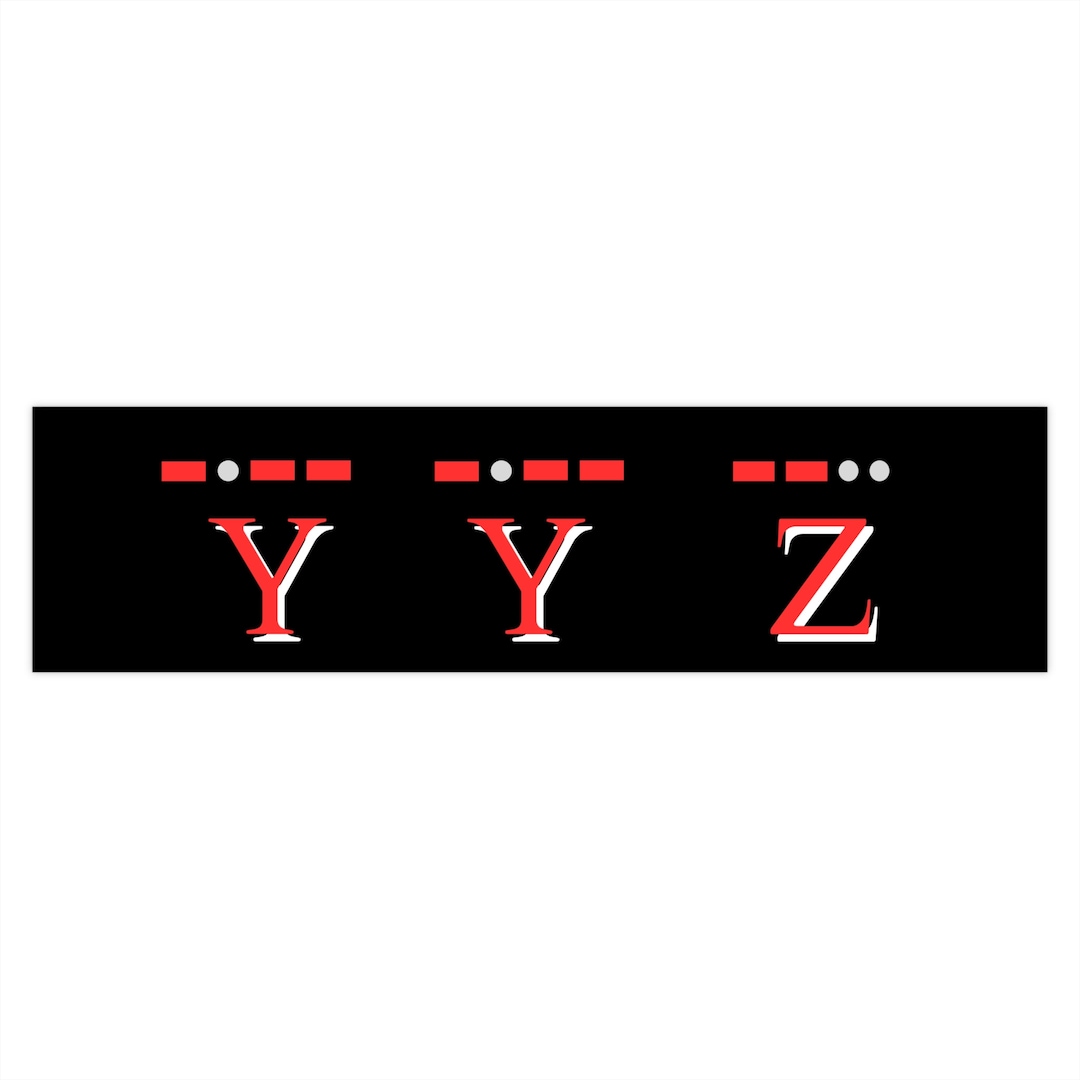 Morse Code YYZ Bumper Sticker - Etsy