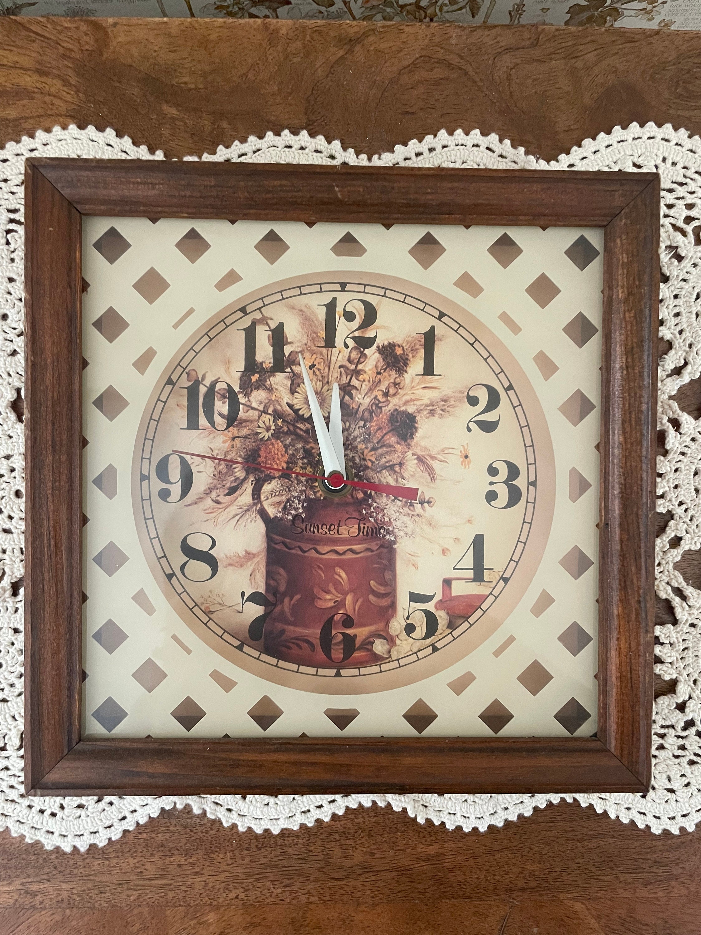 Vintage Shadow Box Clock - Etsy