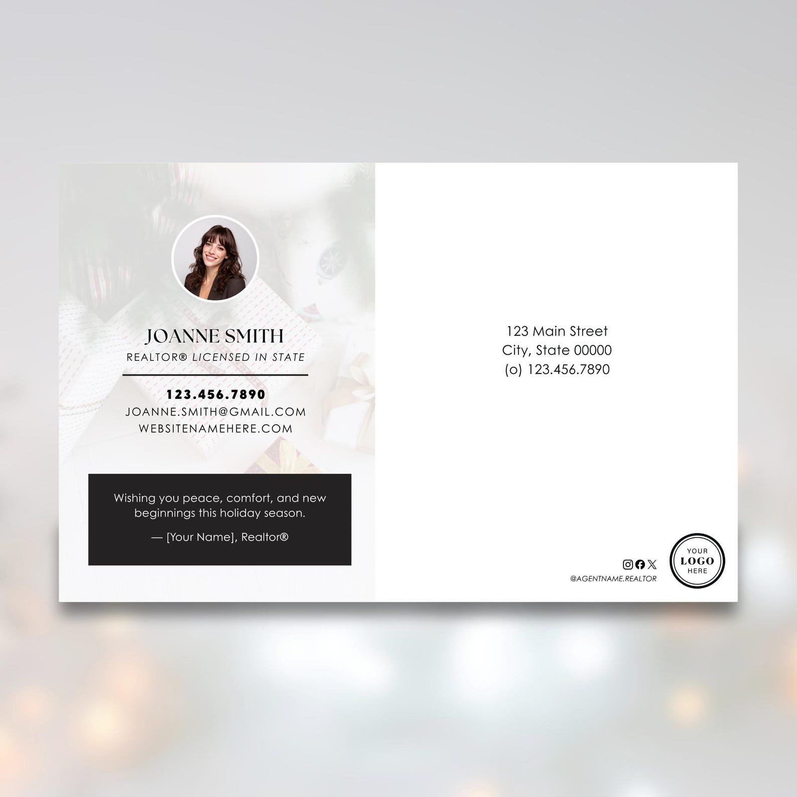 Holiday Home Tips Realtor Postcard | Christmas Real Estate Marketing ...
