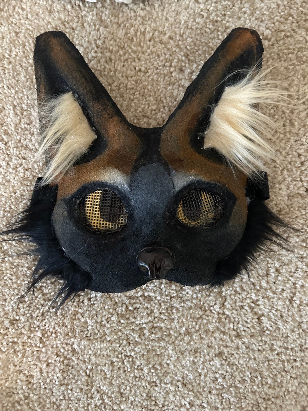 Cross Fox Therian/cosplay Mask Handmade Animal Mask Pre-made Animal ...