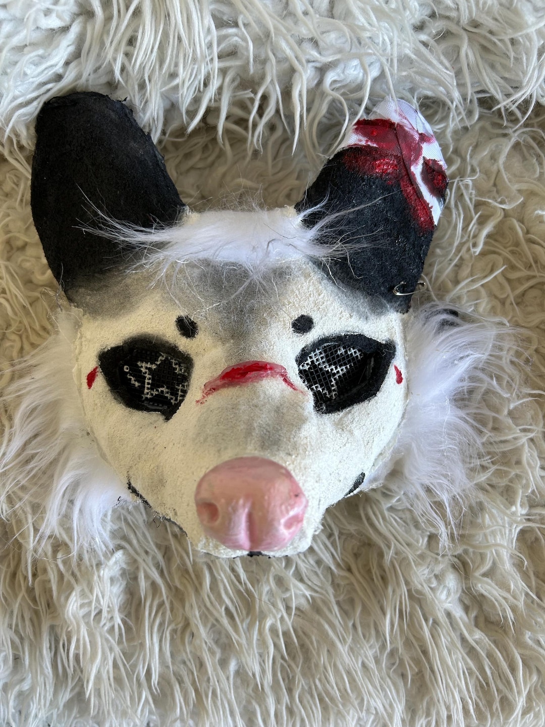 Handmade Opossum Animal /therian /fursona/fursuit Mask Grade A, Punk ...