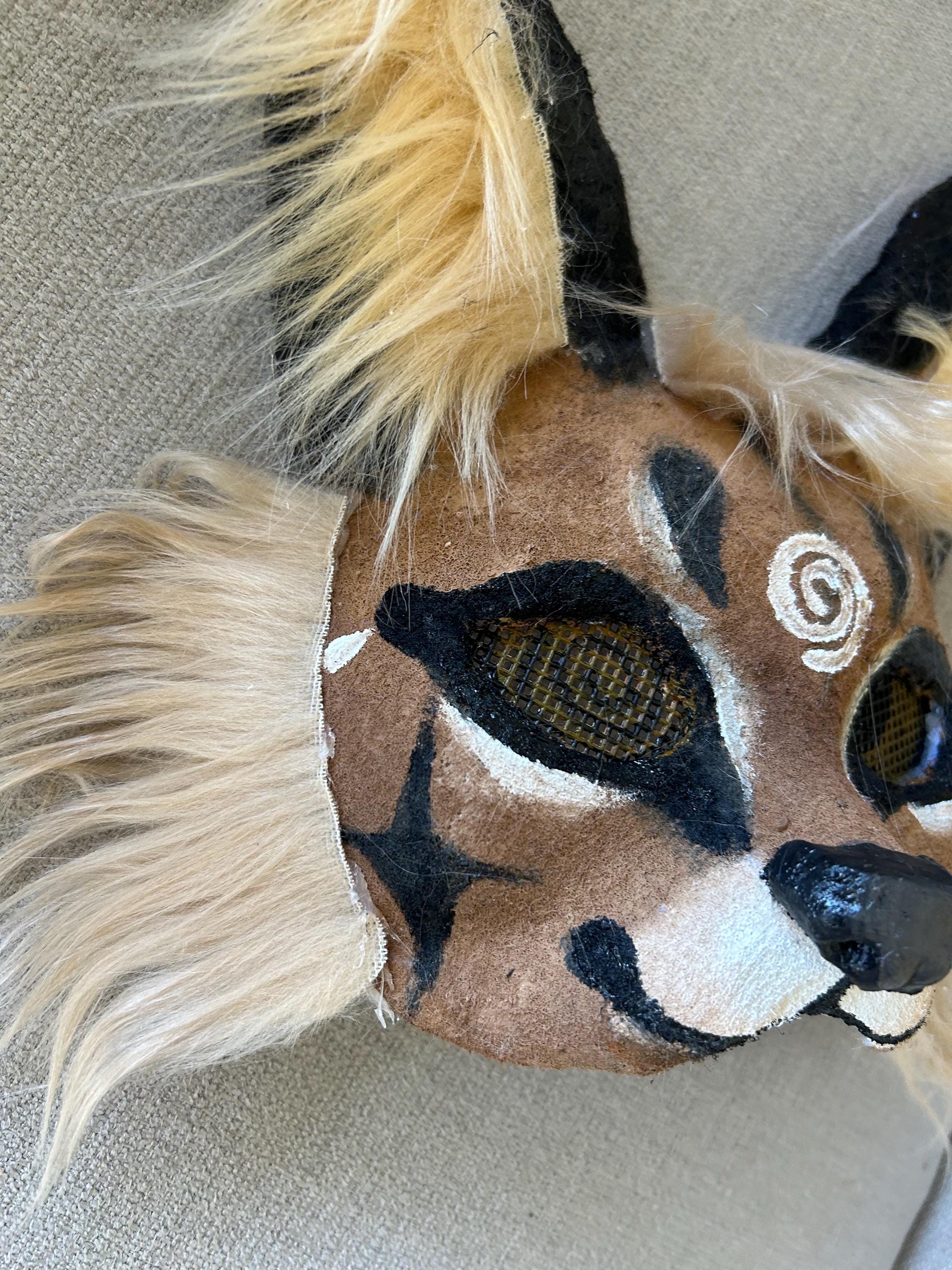 Caracal Therian/animal/cosplay Mask Handmade Animal Mask With Swirl ...
