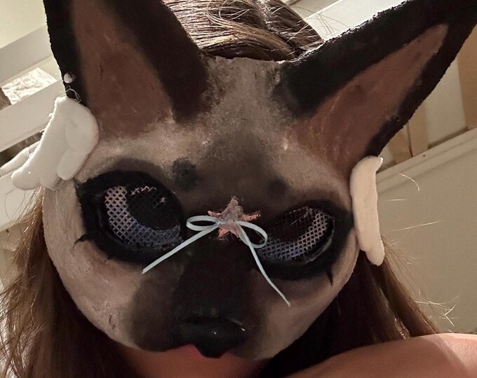 Siamese Cat Handmade Animal Mask- Therian/fursuit/furry Mask- Aesthetic ...