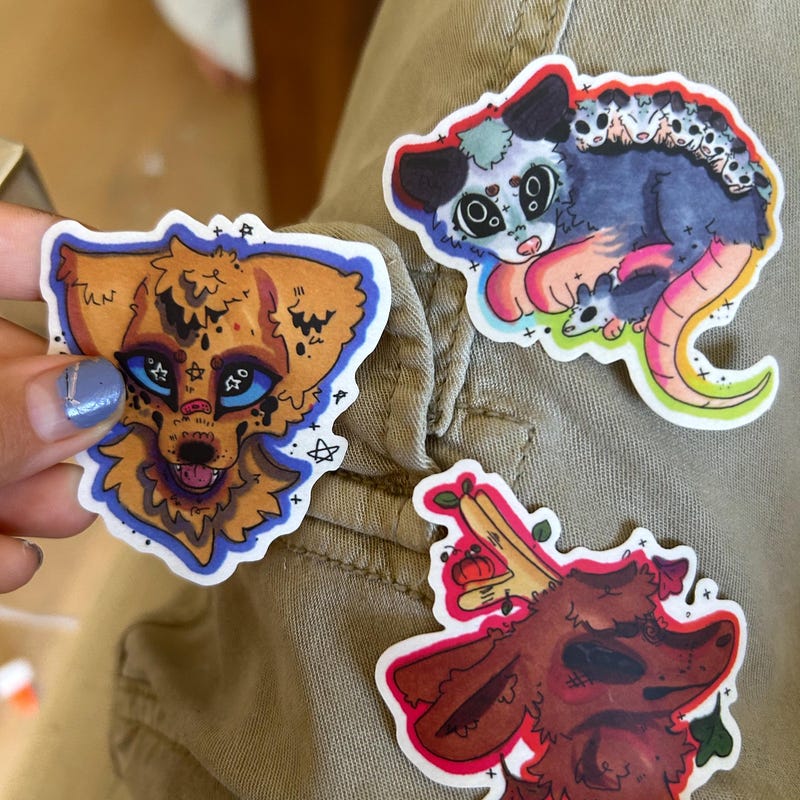 Hand Drawn Stickers - Etsy