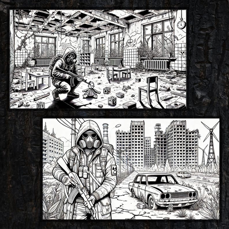 S.T.A.L.K.E.R. 2 Coloring Book | Coloring Pages | 50 Pages | 4 Sticker ...