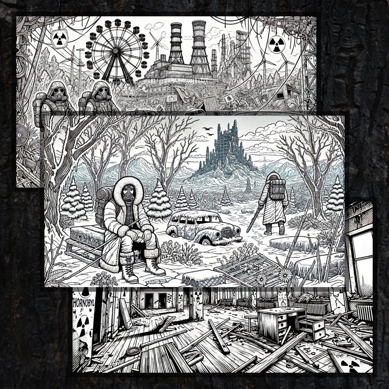 S.T.A.L.K.E.R. 2 Coloring Book Coloring Pages 50 Pages 4 Sticker Pages ...